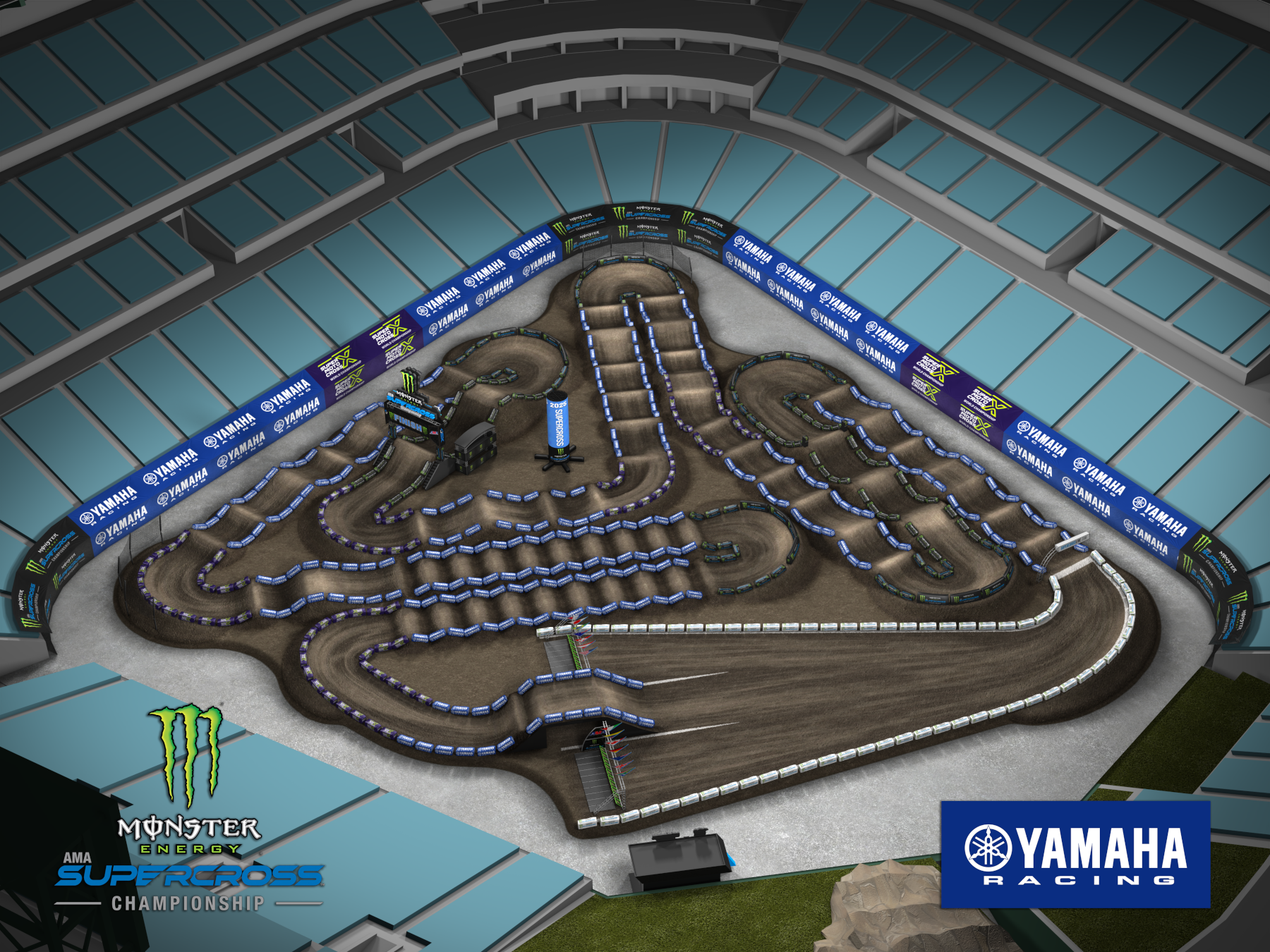 Yamaha Animated Track Map- Anaheim 2 – Motocross Performance Magazine