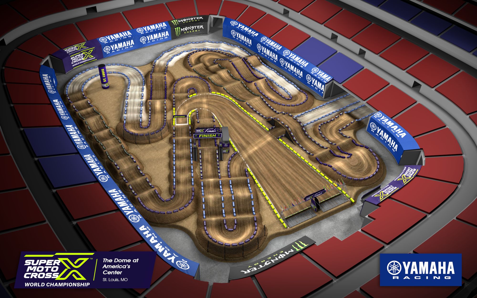 Yamaha Animated Track Map-2025 SMX Playoff 2 | St. Louis, MO ...